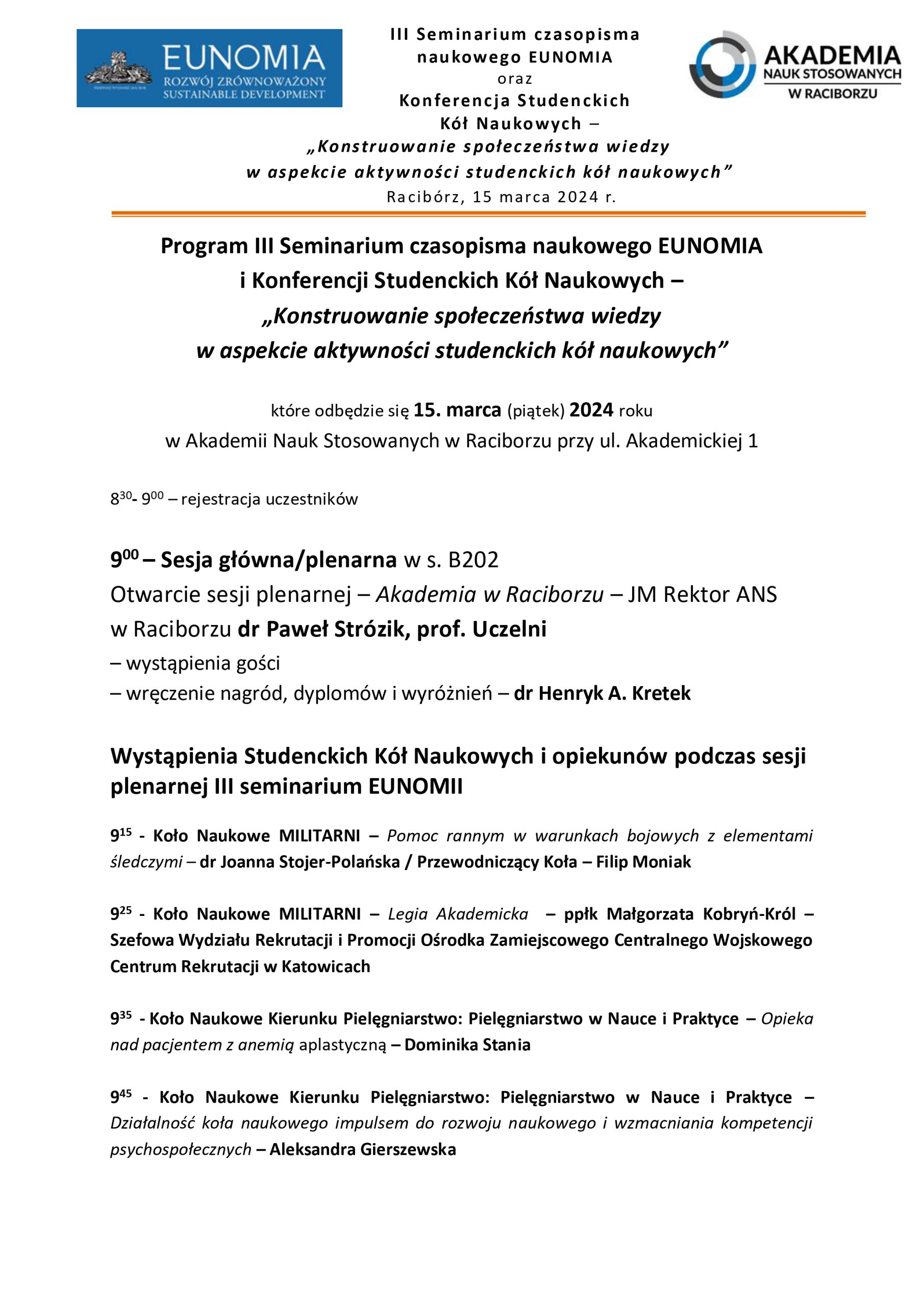 Program - Eunomia